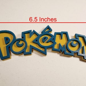 Pokemon Sign 3D Print - Shelf, Wall Decoration - Free Shipping 12" - 9 ...