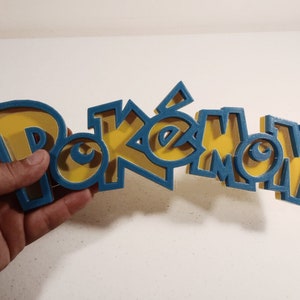 Pokemon Sign 3D Print - Shelf, Wall Decoration - Free Shipping 12" - 9 ...