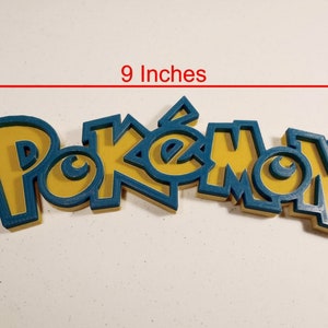 Pokemon Sign 3D Print - Shelf, Wall Decoration - Free Shipping 12" - 9 ...