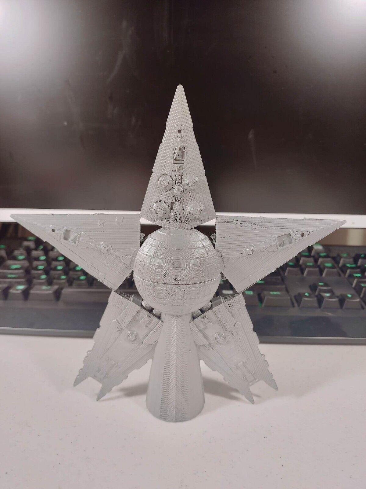 Star Wars Death Star Christmas Tree Topper (3d Printed) Silver Silk - Etsy