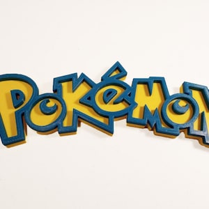 Pokemon Sign 3D Print - Shelf, Wall Decoration - Free Shipping 12" - 9 ...