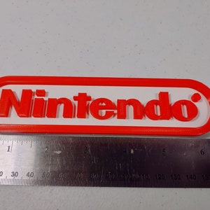 Nintendo Logo Sign - 3D Printed - 3 SIZES - Desk & Shelf Art, Wall ...