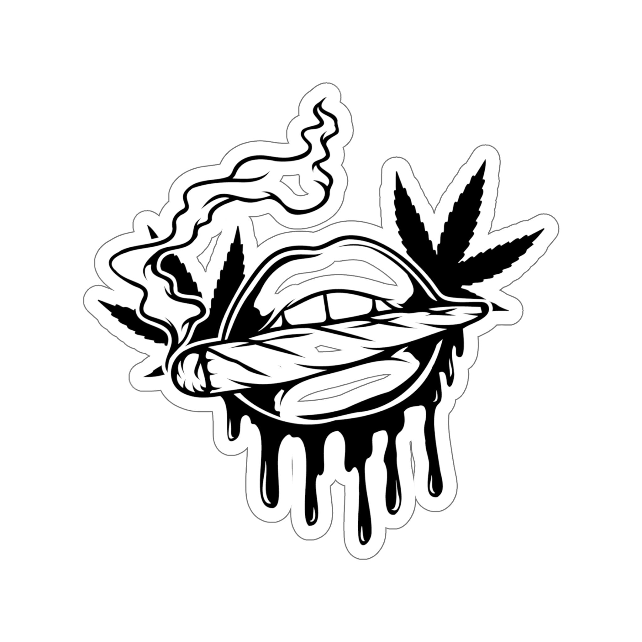 Weed Sticker Sexy Stoner Girl Lips With Joint Mary Jane - Etsy