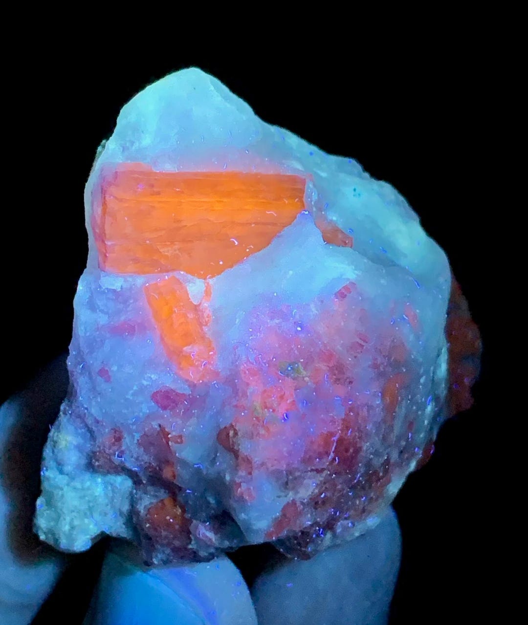 Purple Scapolite Crystal, Natural Scapolite, Fluorescent Scapolite ...