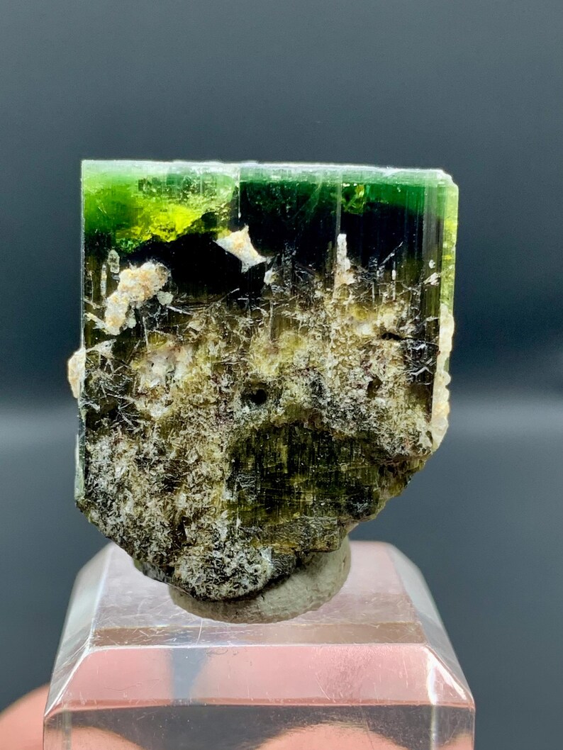Natural Terminated Green/blue Cap Tourmaline Crystal From Skardu ...