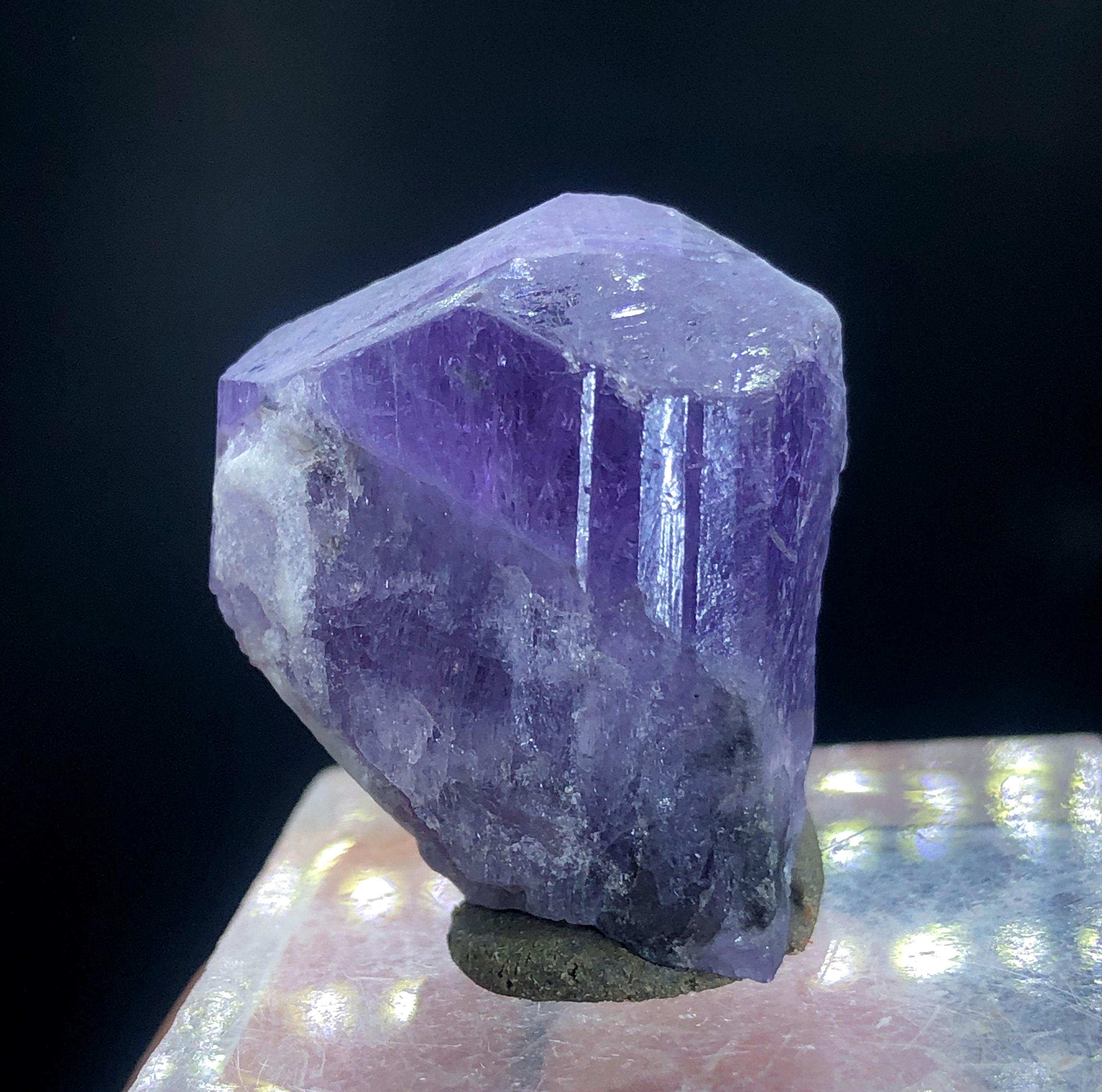 Terminated Scapolite Crystal, Purple Scapolite, Natural Scapolite, Raw ...