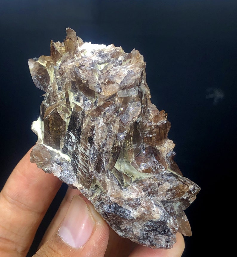 131 Gm Natural Dark Brown Color Axinite Crystal Specimen From Skardu ...