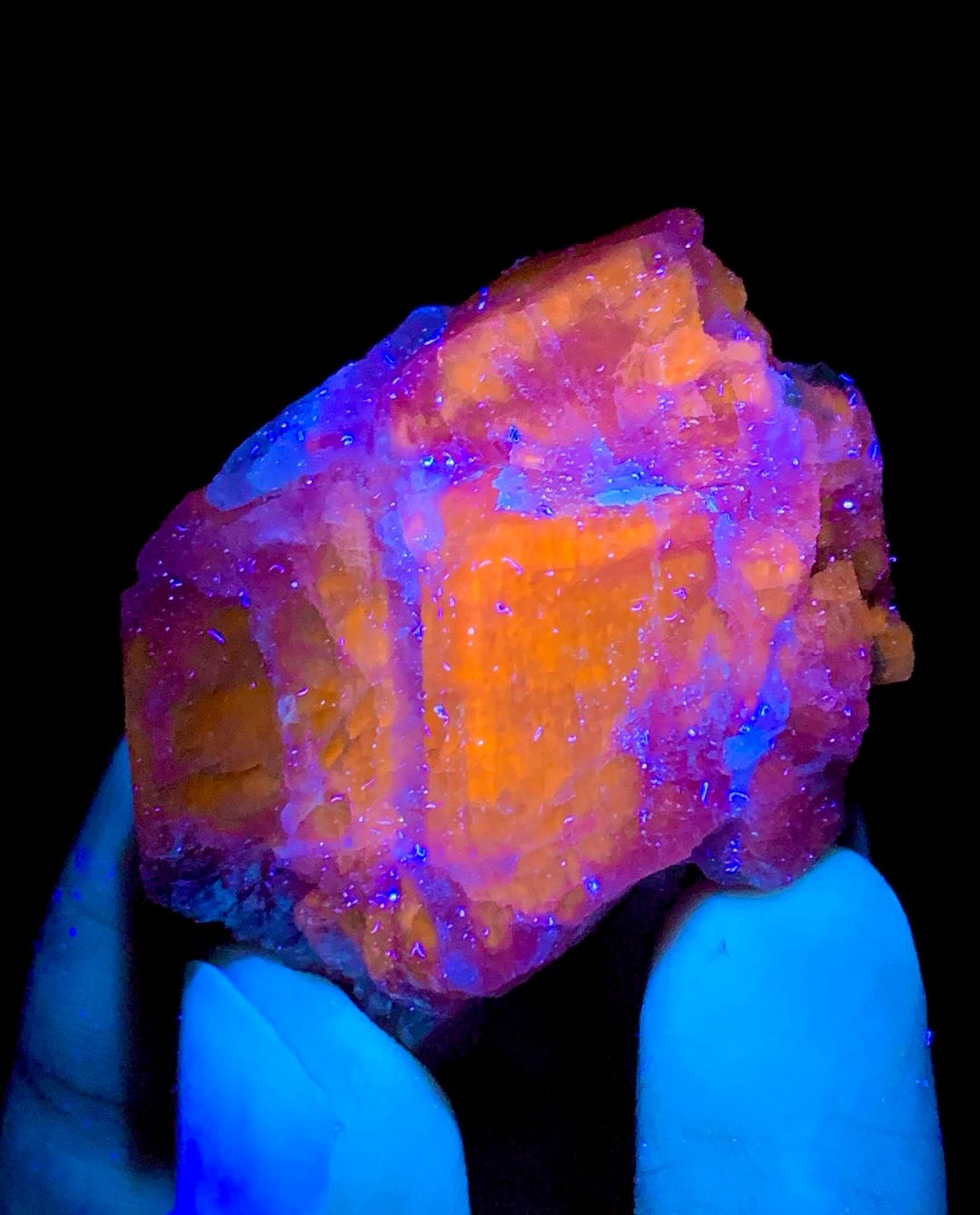 Purple Fluorescent Scapolite Crystal With Diopside - Afghanistan (42 ...