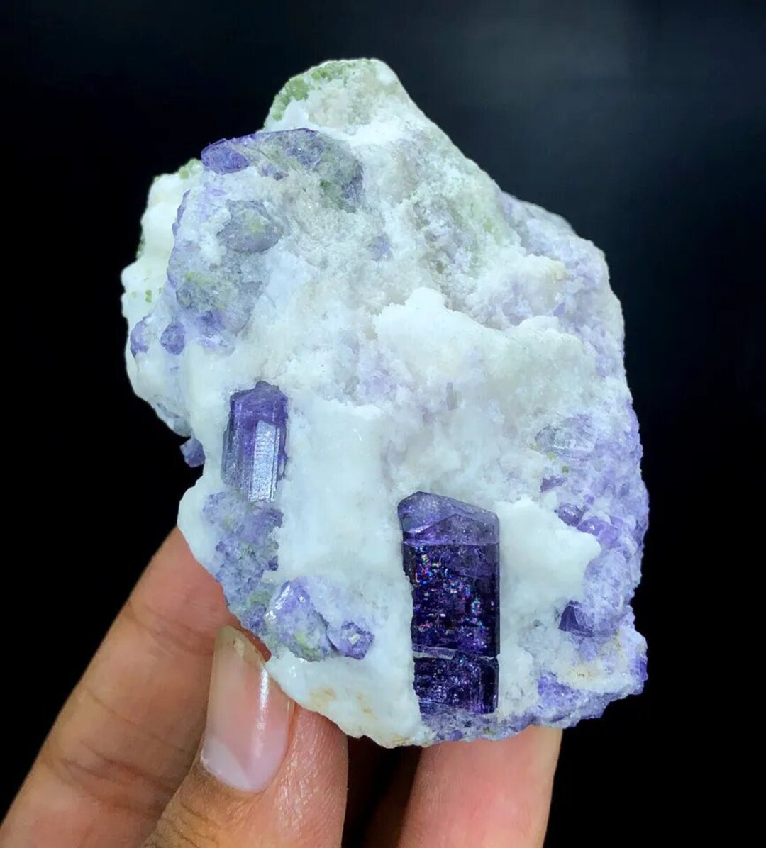 Purple Scapolite Specimen,double Side Scapolite Crystals From ...