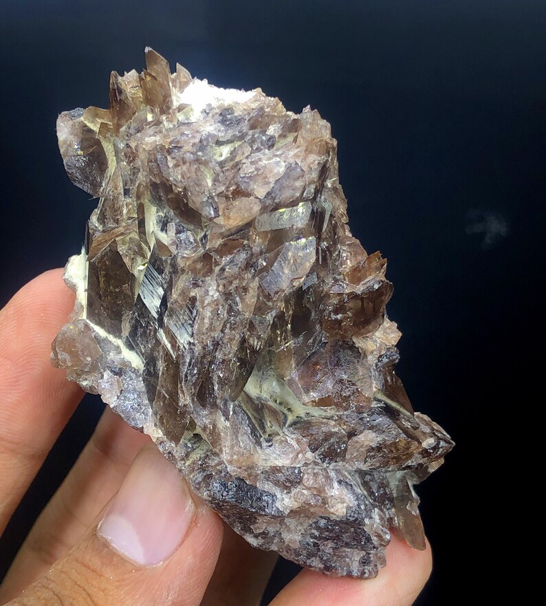 131 Gm Natural Dark Brown Color Axinite Crystal Specimen From Skardu ...