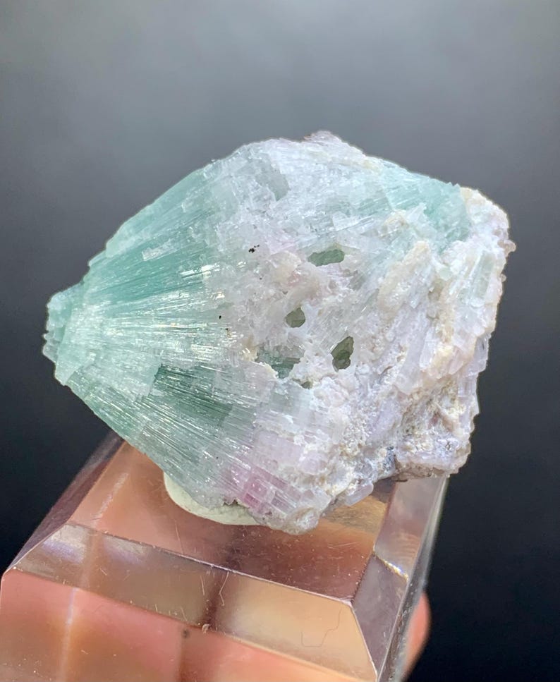Green Tourmaline Crystal Spray Specimen, Afghanistan Mineral (15 Gram ...