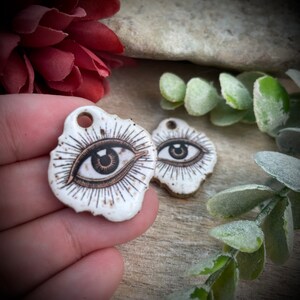 Eye Charms, Evil Eye Earring Charms, Ceramic Charm Pair, Jewelry ...