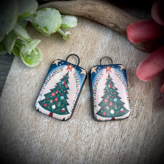 Christmas earring charms store
