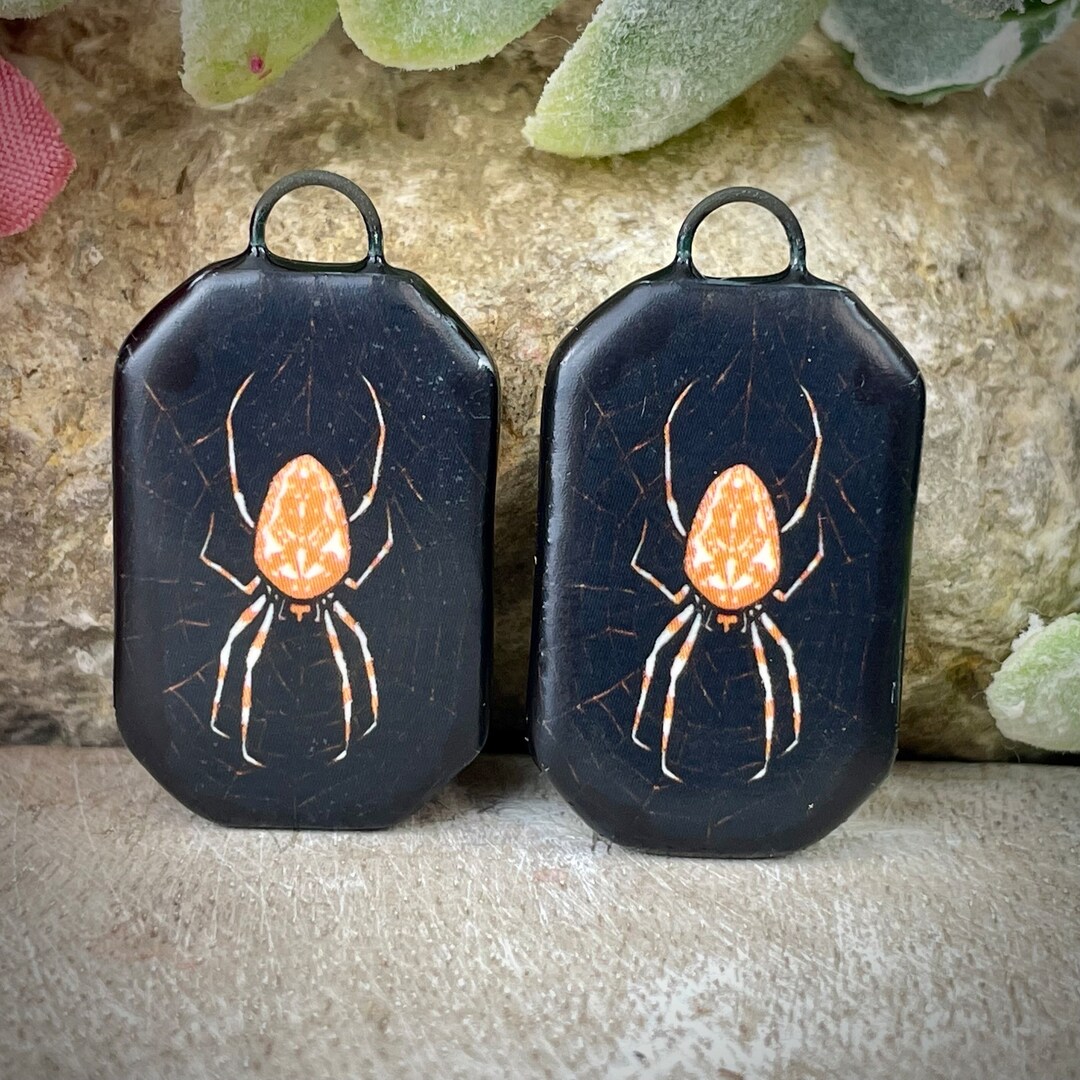 Ceramic Spider Earring Charms, Bug Ceramic Beads for Earring Findings ...