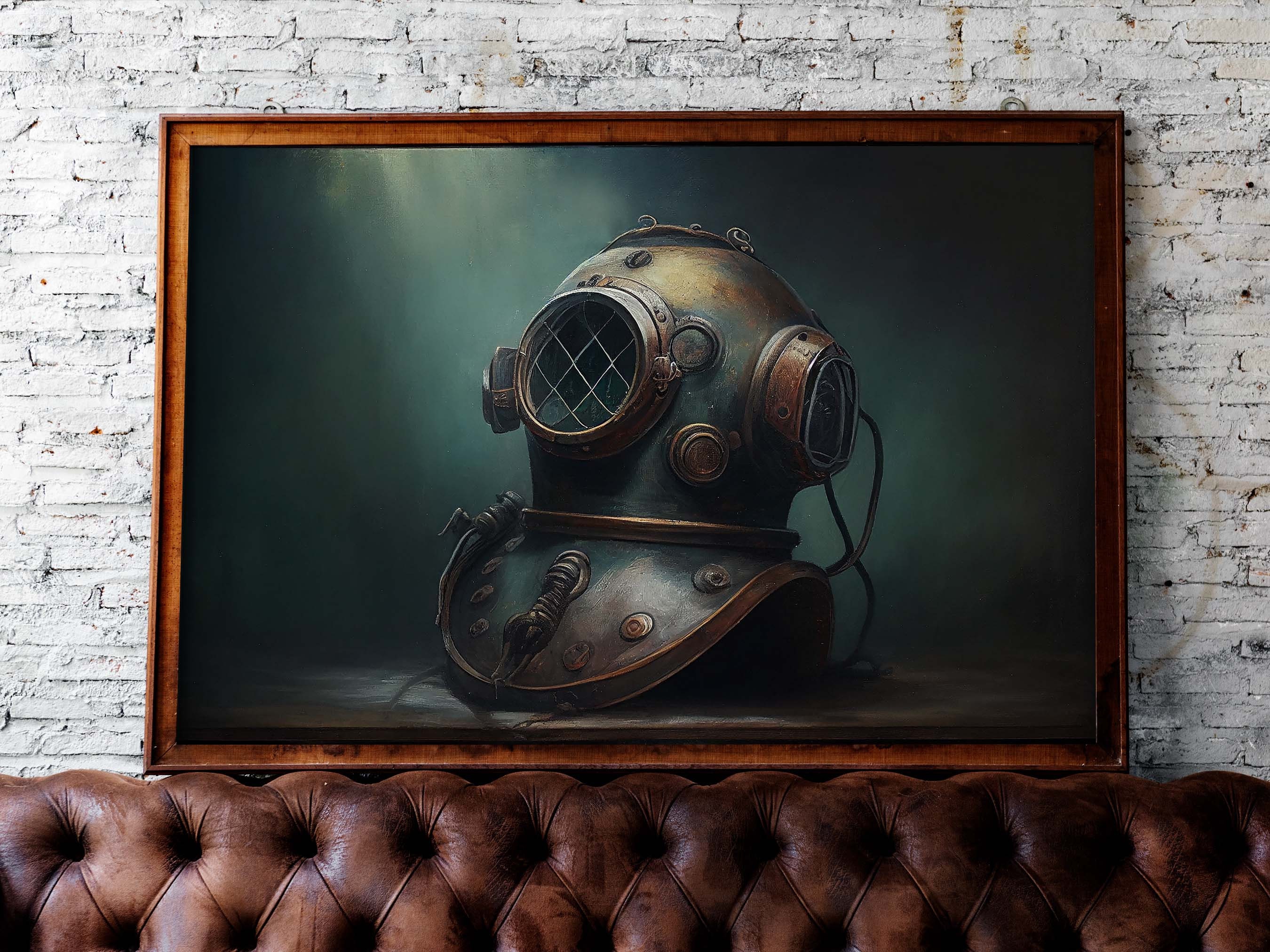 Victorian Diving Helmet Nautical Wall Art Dark Academia Cottagecore ...