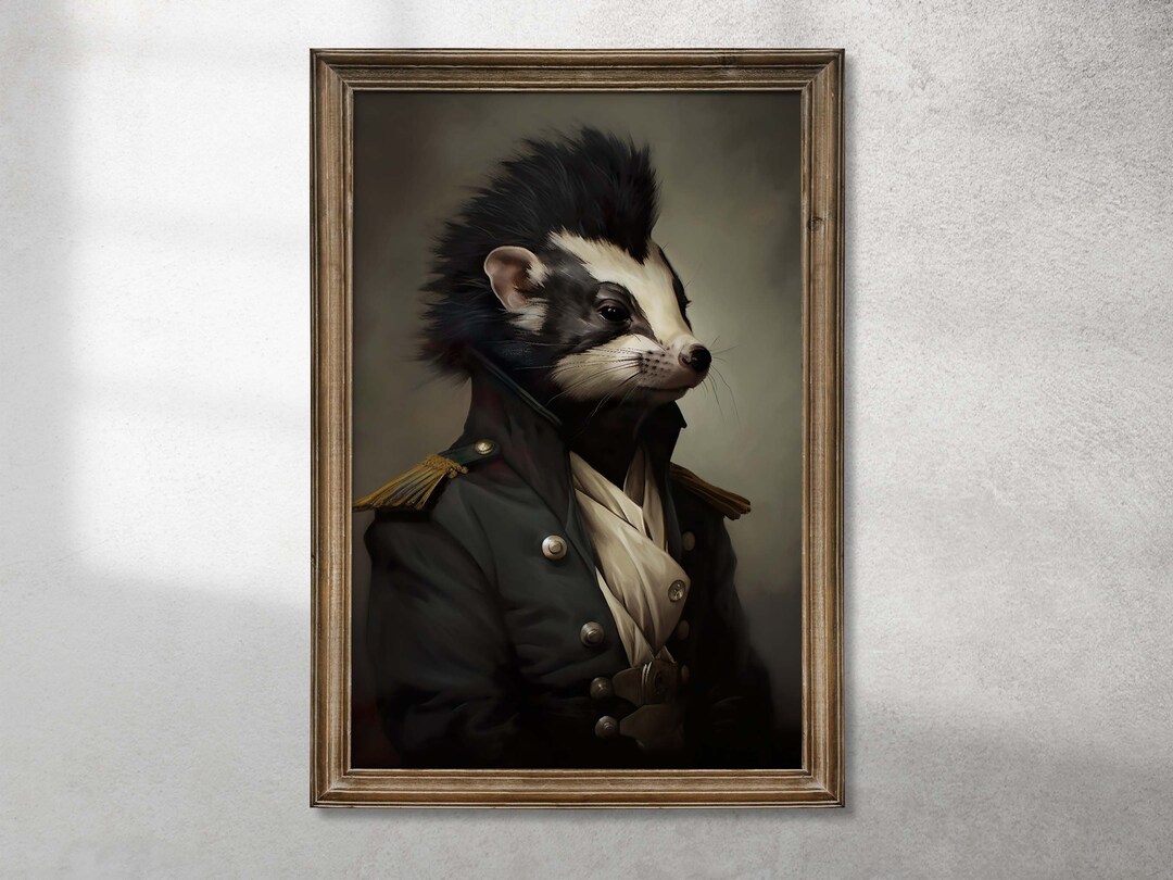 Victorian Skunk Digital Painting for Download - Goblincore Dark ...