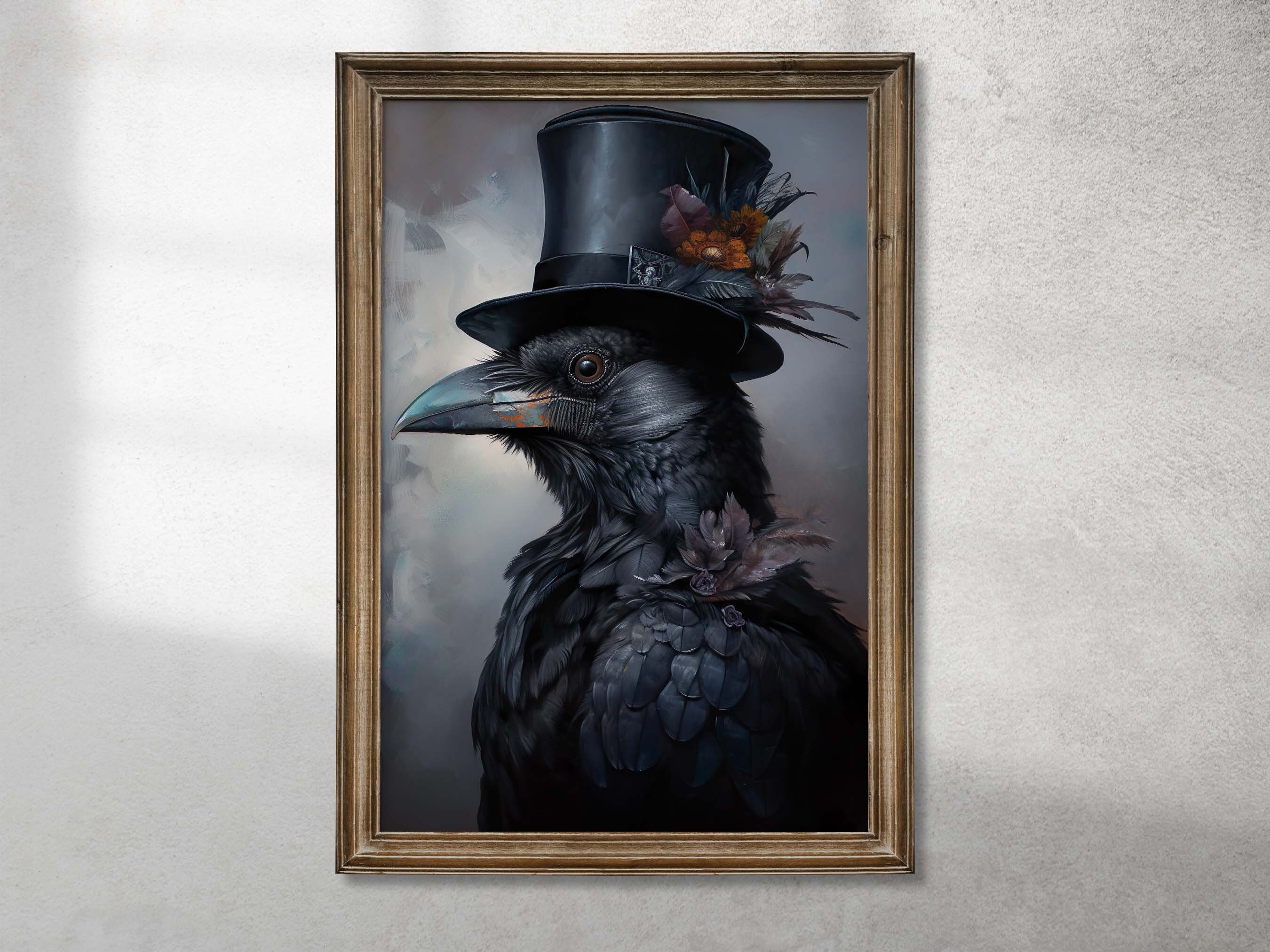 Victorian Raven Digital Painting for Download Dark Academia Cottagecore ...