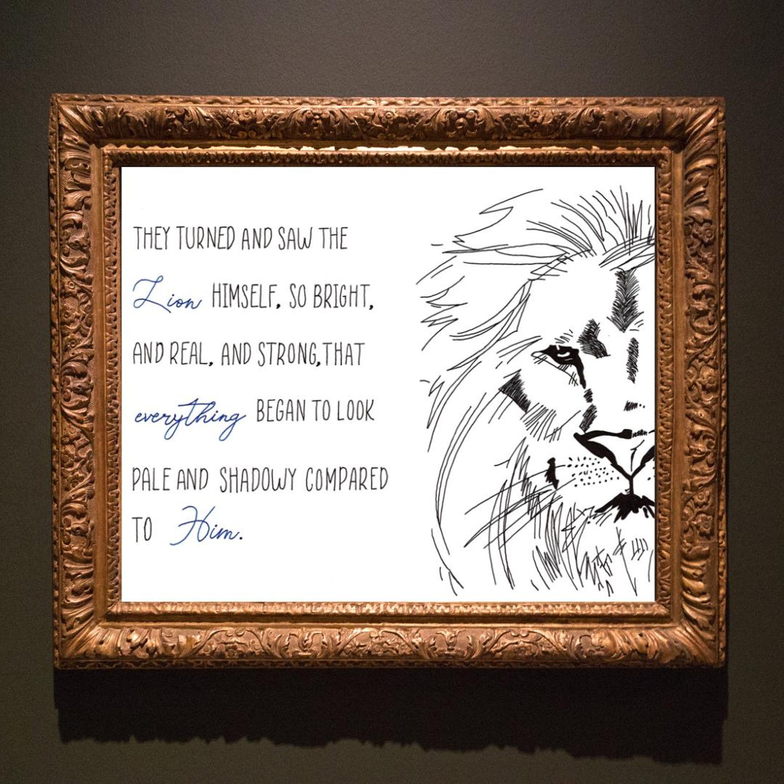 CS Lewis Calligraphy Wall Art | Narnia Wall Art | Print to Be Shipped ...