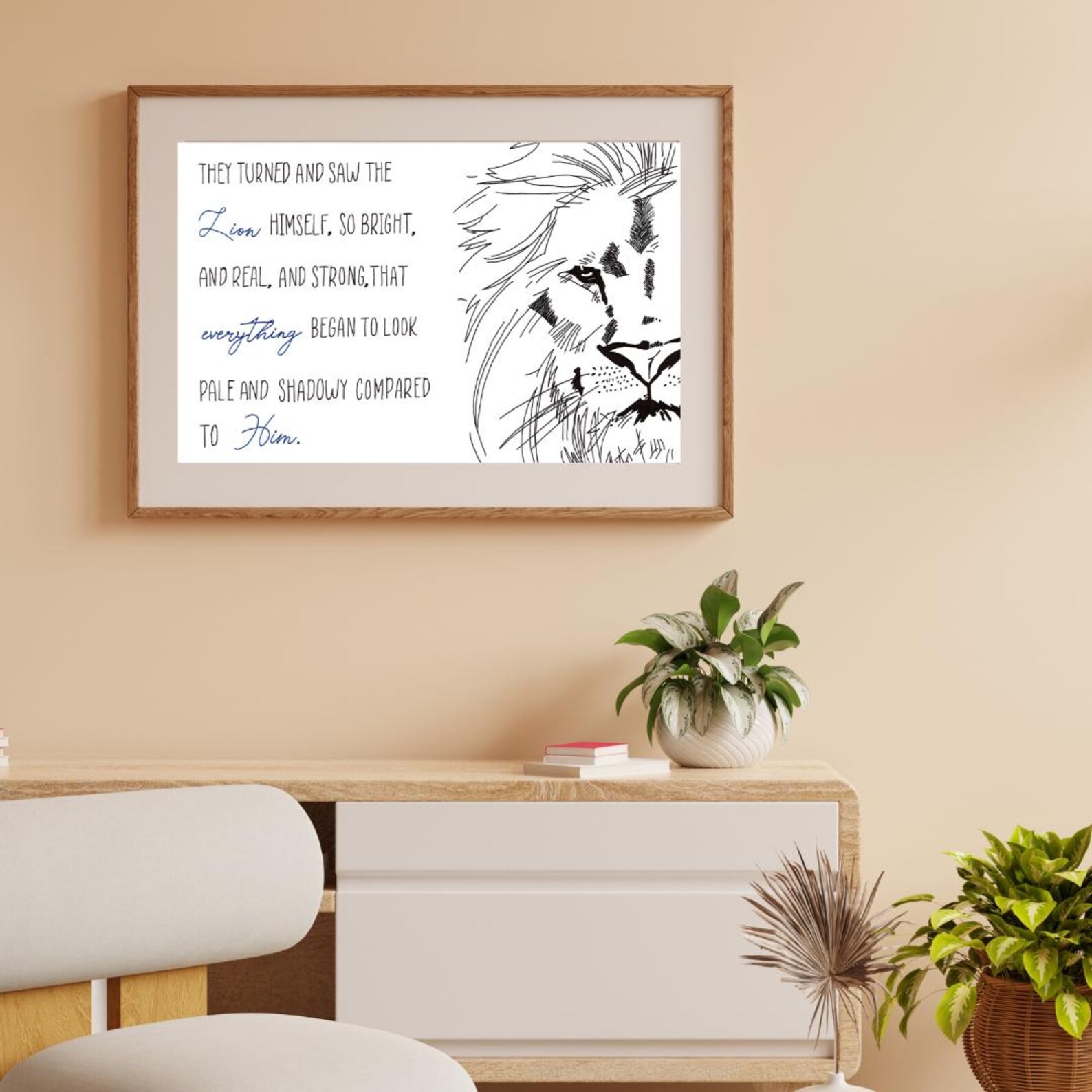 CS Lewis Calligraphy Wall Art | Narnia Wall Art | Print to Be Shipped ...