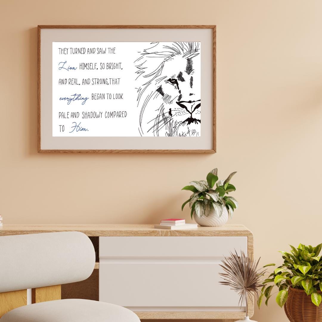 CS Lewis Calligraphy Wall Art | Narnia Wall Art | Print to Be Shipped ...