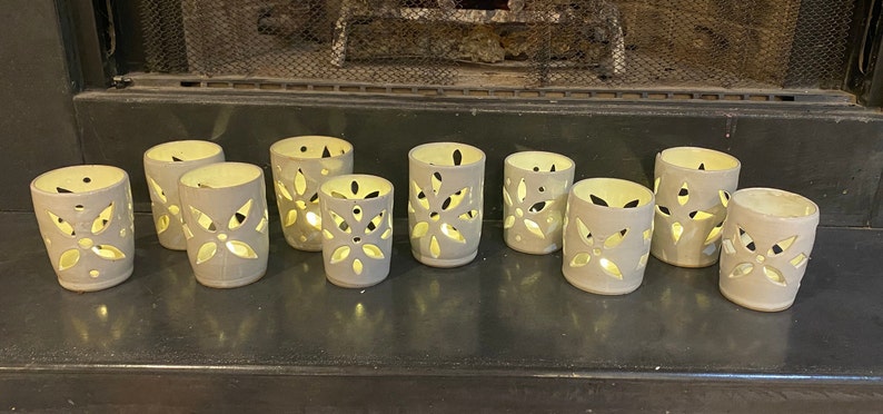 Handmade Ceramic Votive, Lantern, Luminary, Tealight Holder - Etsy