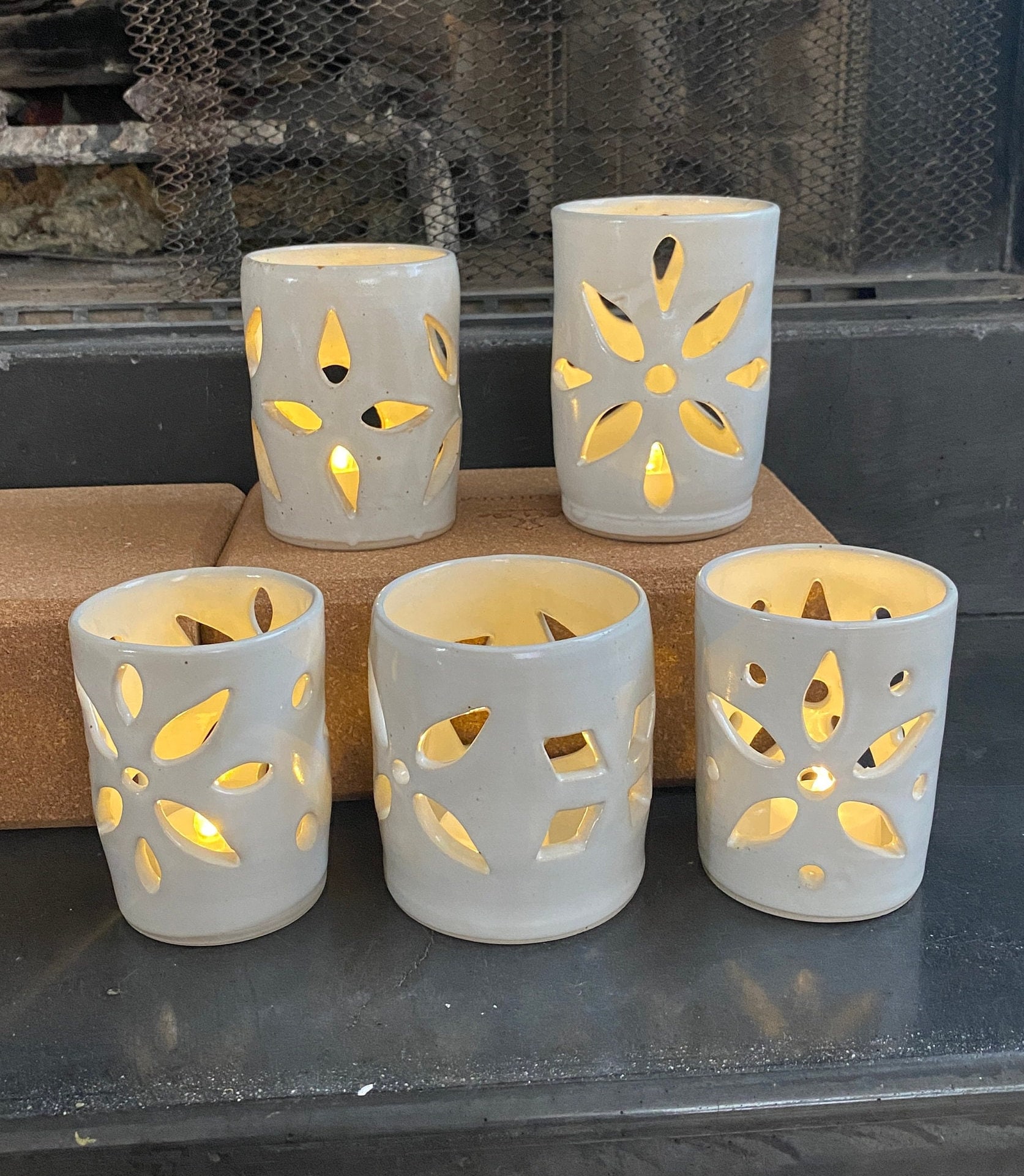 Handmade Ceramic Votive, Lantern, Luminary, Tealight Holder - Etsy