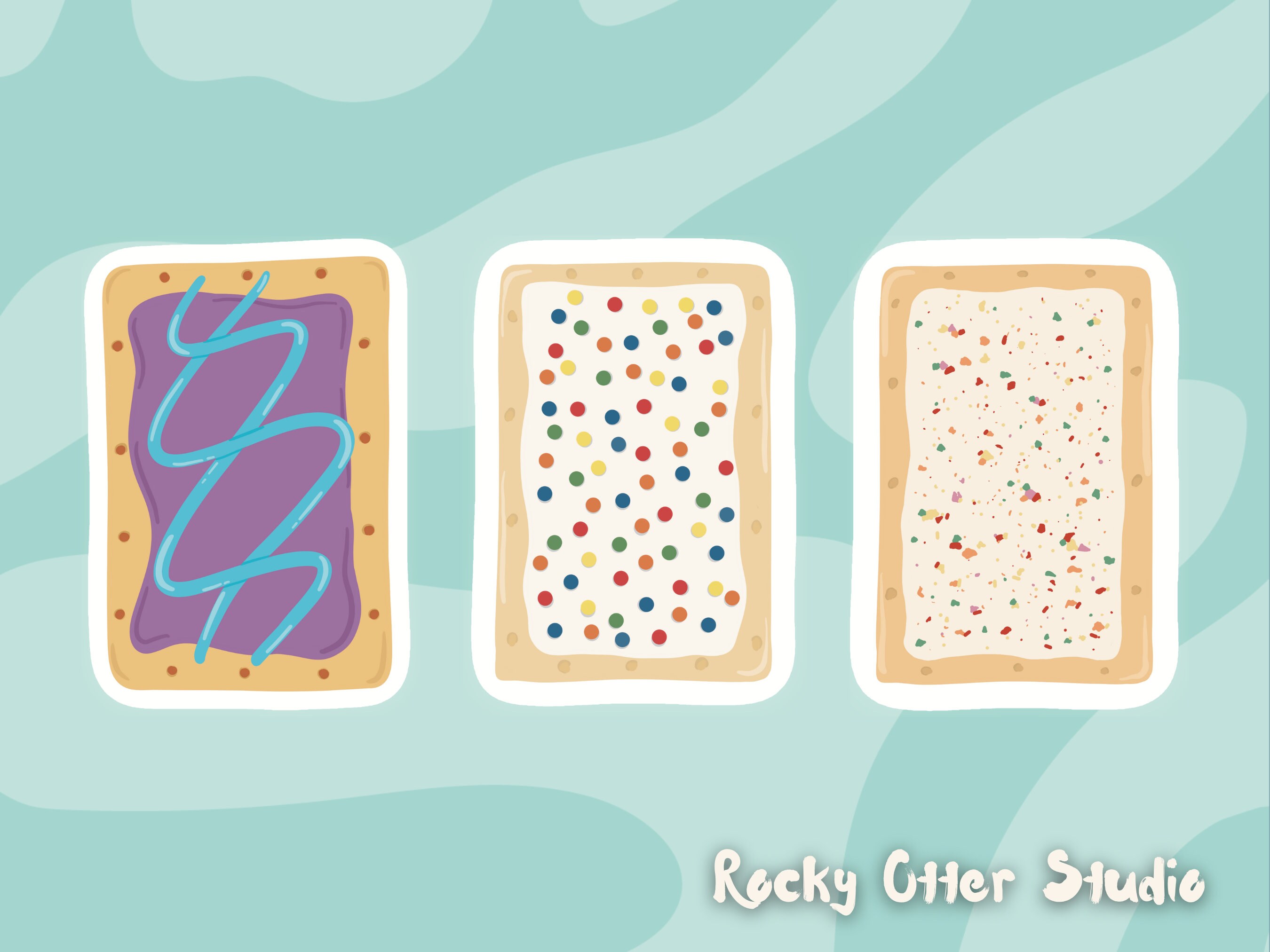 Nostalgic Pop-tart Stickers Wild Berry, Cupcake, and Strawberry - Etsy