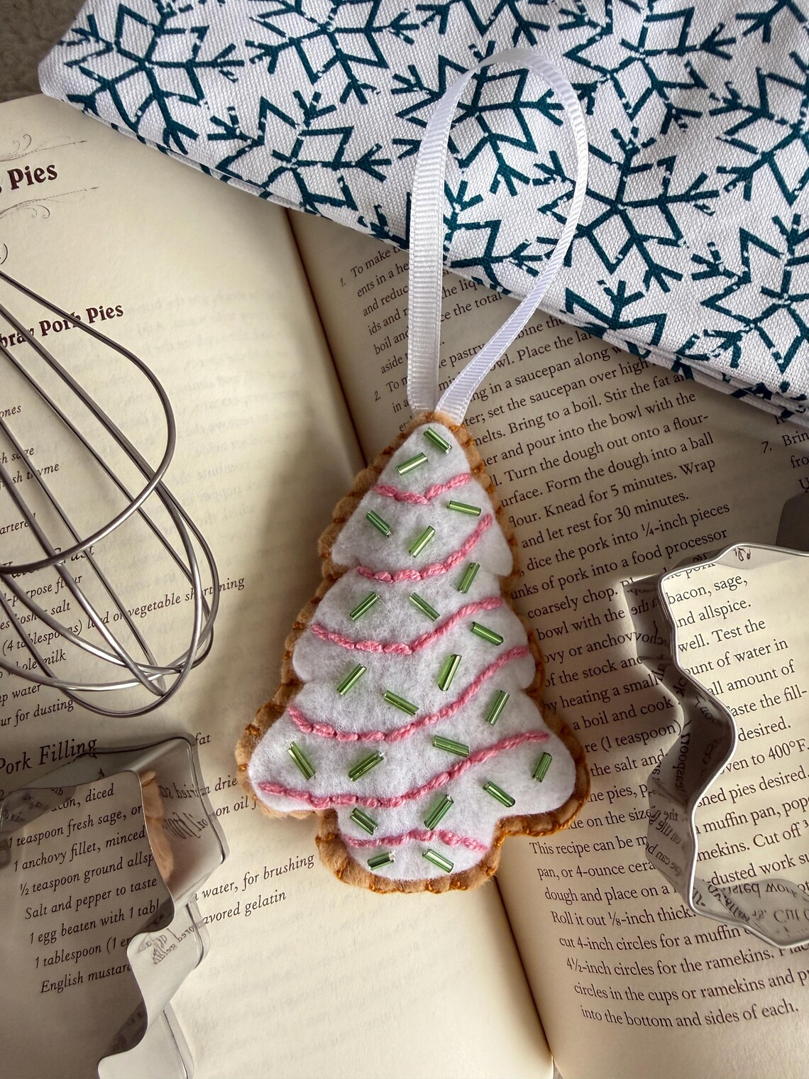 Handmade Felt Christmas Tree Snack Cake Cookie Ornament - Holiday ...