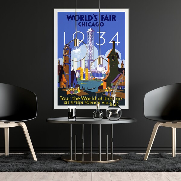 1930 Worlds Fair Poster - Etsy