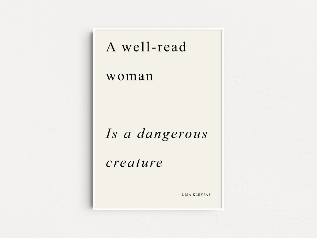 Lisa Kleypas Quote Poster, Feminist Quote, Feminist Poster, Bookworm ...