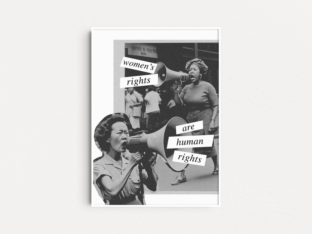 Women's Rights Are Human Rights Art Print, Feminist Poster, Activist ...
