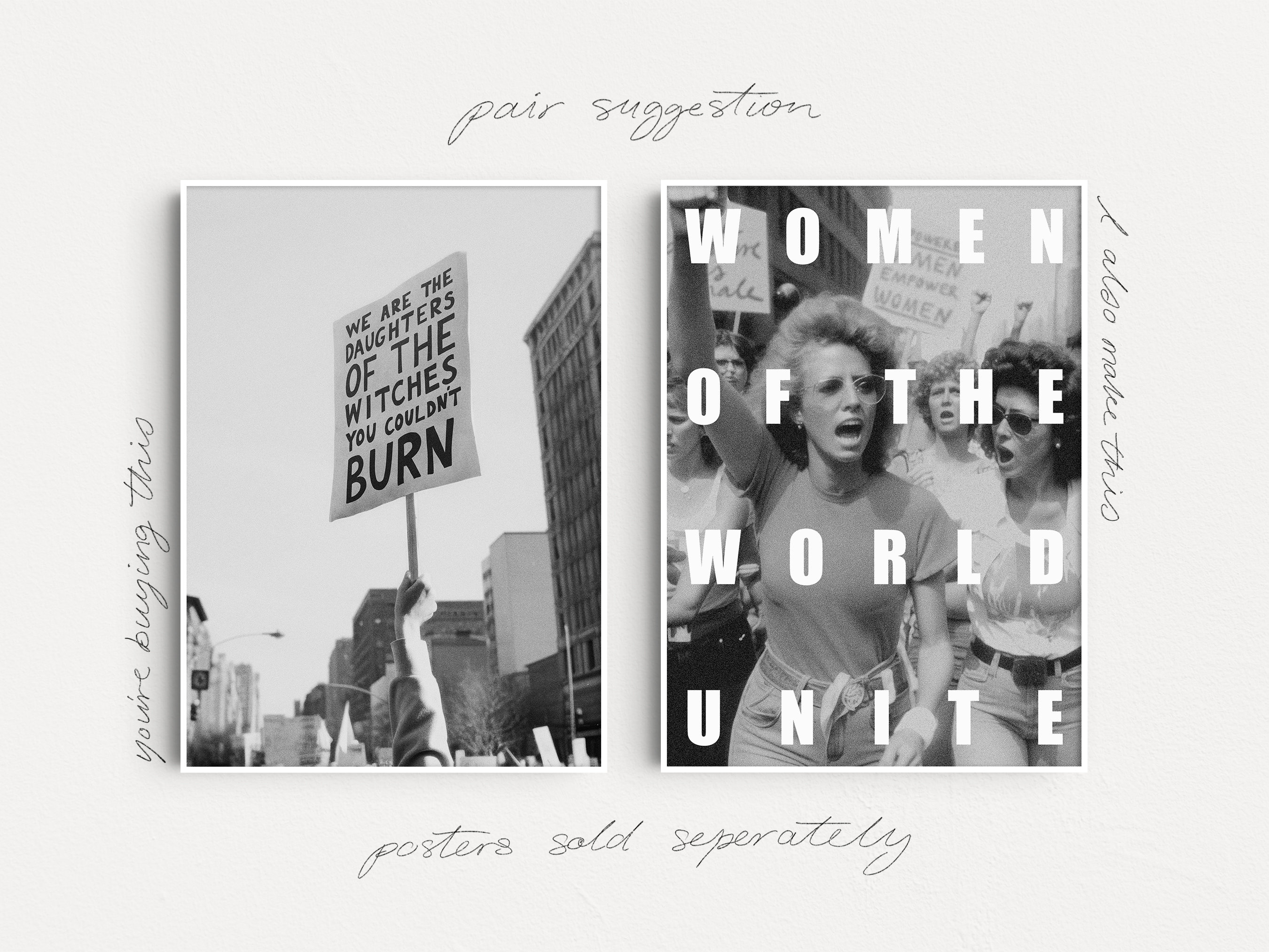 We Are the Daughters of the Witches You Couldn't Burn Poster, Feminist ...