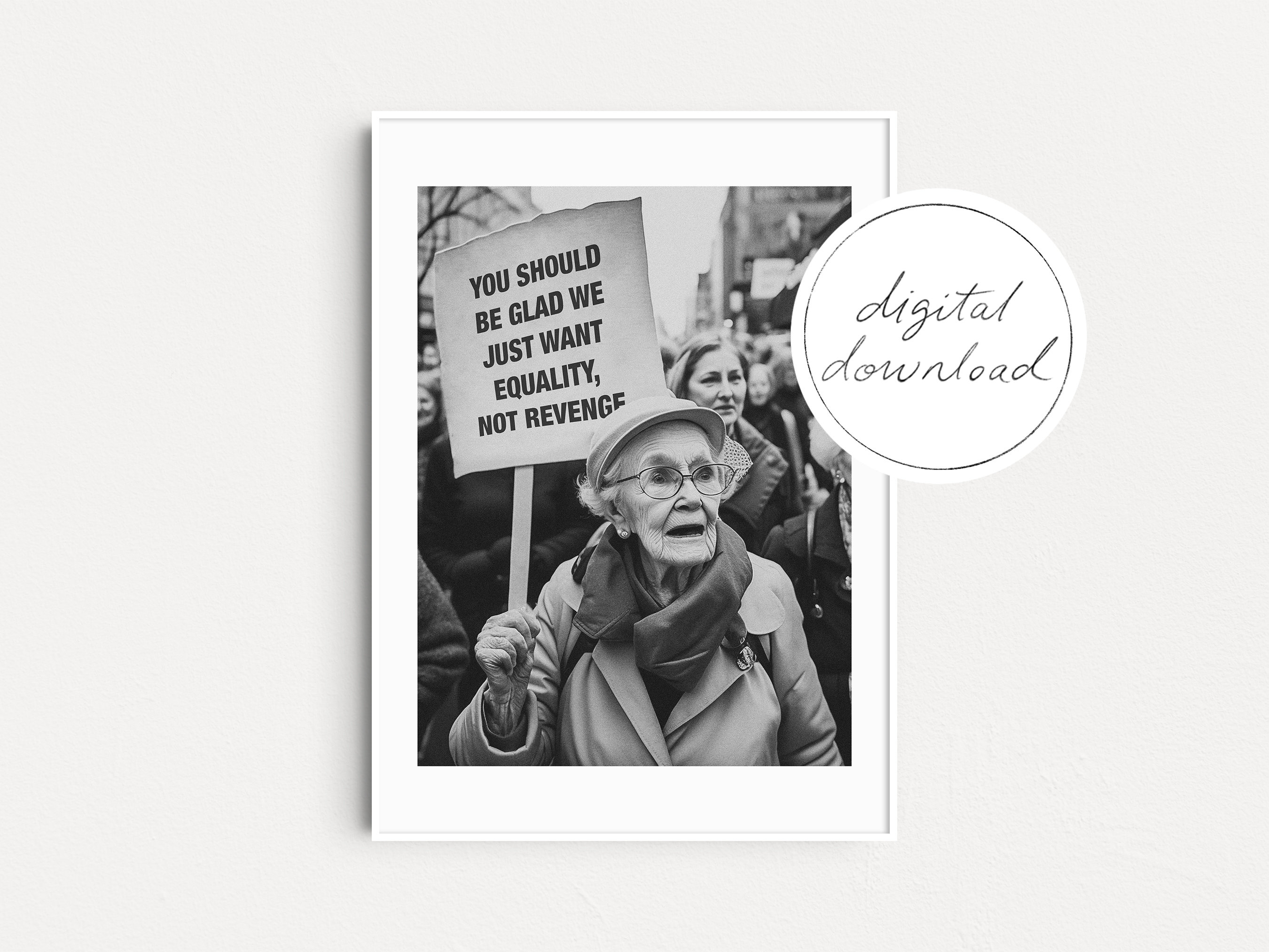 DIGITAL FILE: Feminist Poster, Womens March Art Print, Feminist ...