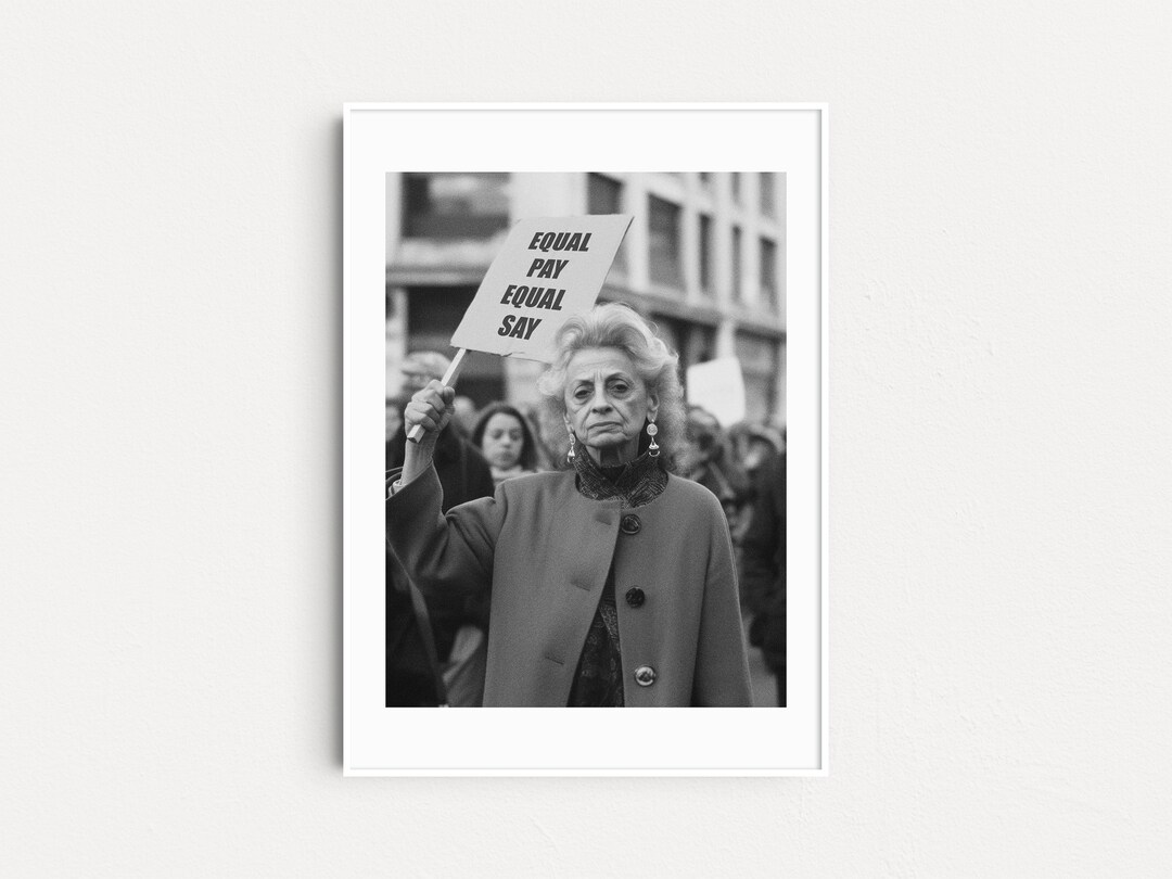 Equal Pay Equal Say Poster, Feminist Prints, Equality Wall Art ...