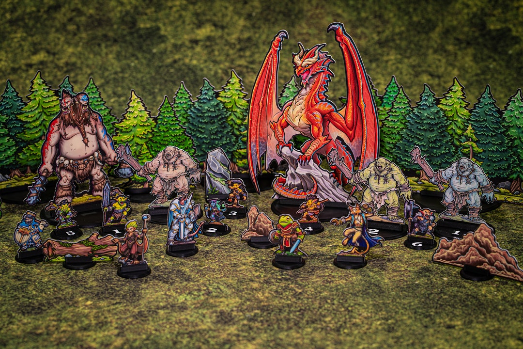 Paper Miniature Bases - 35 Total - Etsy