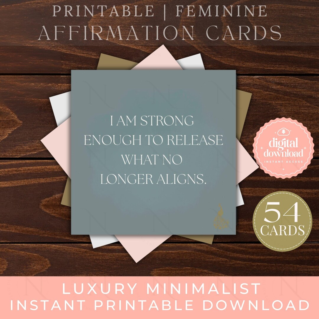 Luxury I AM Affirmation Cards PRINTABLE – Self Love, Abundance, Self ...