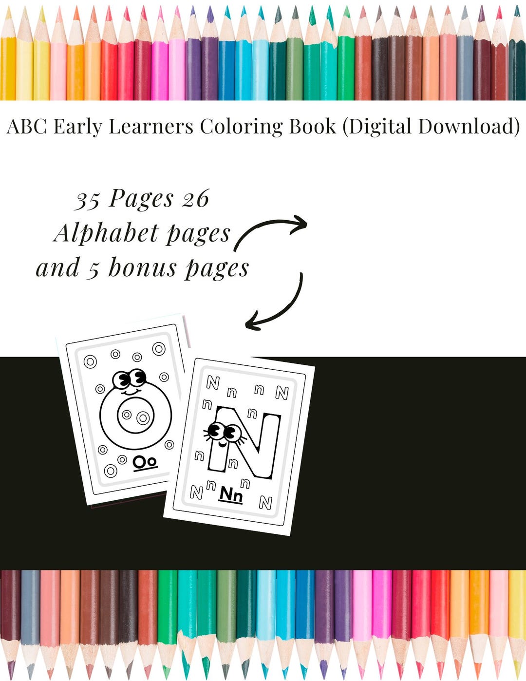 ABC Early Learners Coloring Book (digital Download) - Etsy
