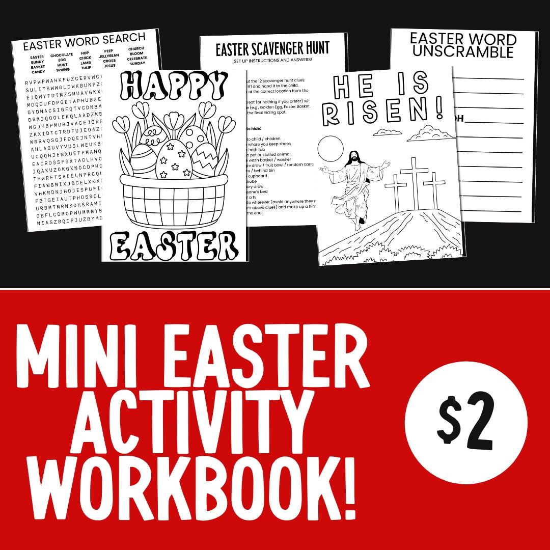 Mini Easter Activity Book - Printable Kids Activity Book | Easter ...