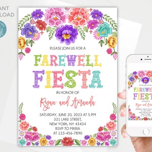 Editable Farewell Fiesta Invitation Template, Mexican Farewell Party ...