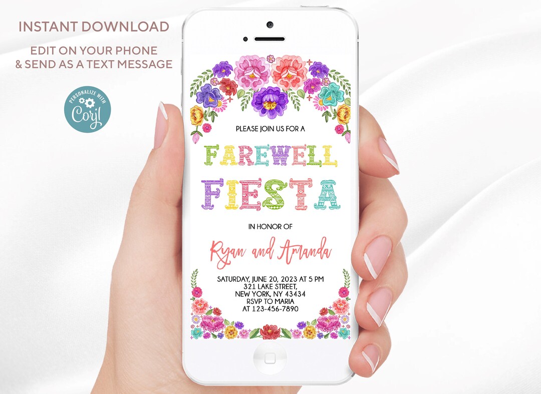 Farewell Fiesta Invitation Template: Editable Mexican Party (digital ...