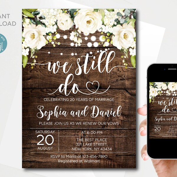 Vow Renewal Invite - Etsy