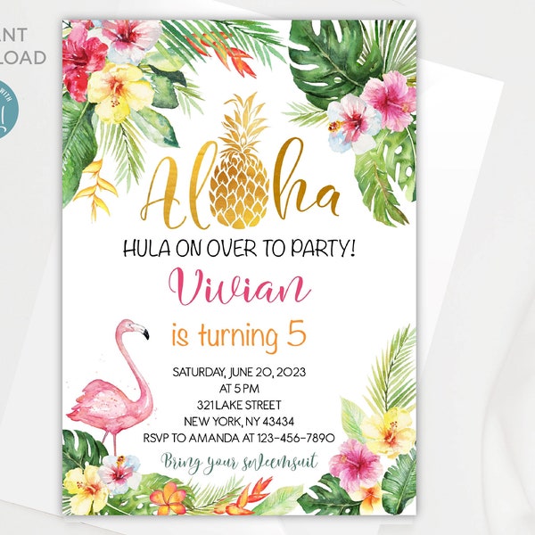 Aloha Invitation - Etsy