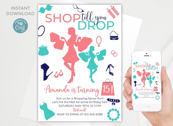 Invitation to shop store