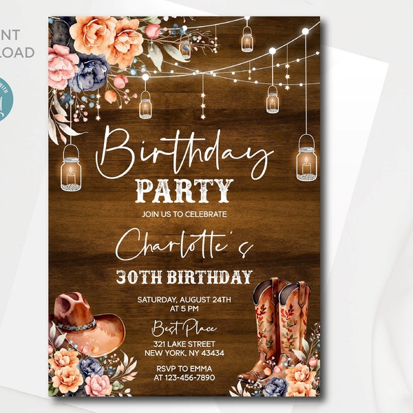 Rustic Invitation - Etsy
