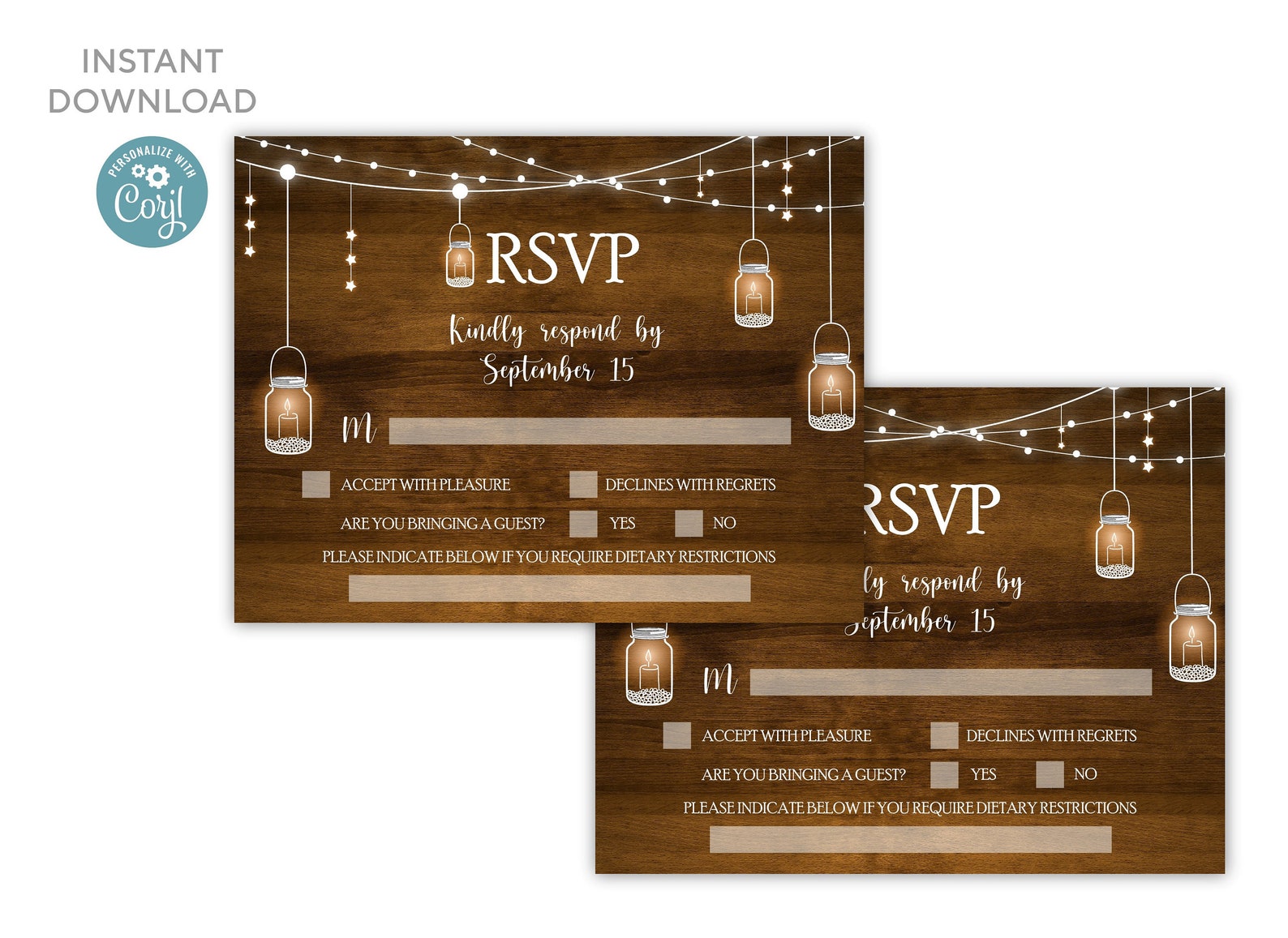 Editable Rustic Nothing Fancy Just Love Invitation Template - Etsy
