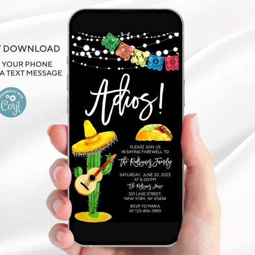 Editable Farewell Fiesta Invitation Template Mexican - Etsy