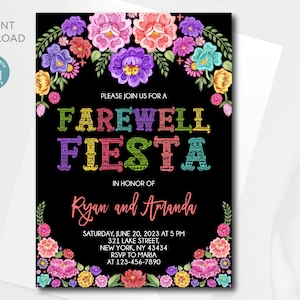 Farewell Fiesta Invitation Template | Editable Mexican Farewell Party ...