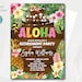 Aloha Retirement Party Invitation Template: Editable Tropical Design ...
