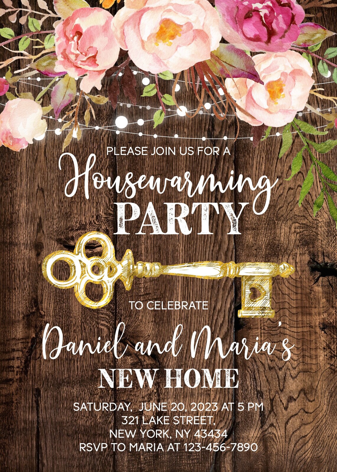 Editable Rustic Housewarming Party Invitation Template New - Etsy