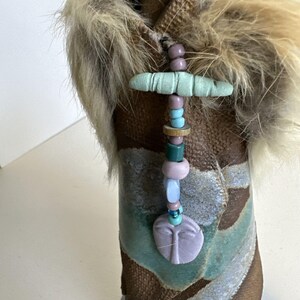 Sculpture Pottery Native American Woman With Fur Wrap Papoose 7” T ...